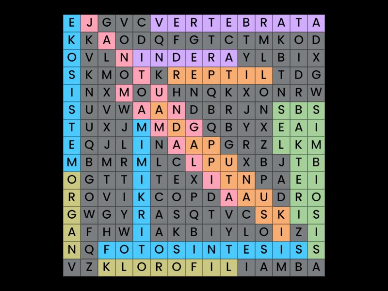Ilmu Pengetahuan Alam - Wordsearch