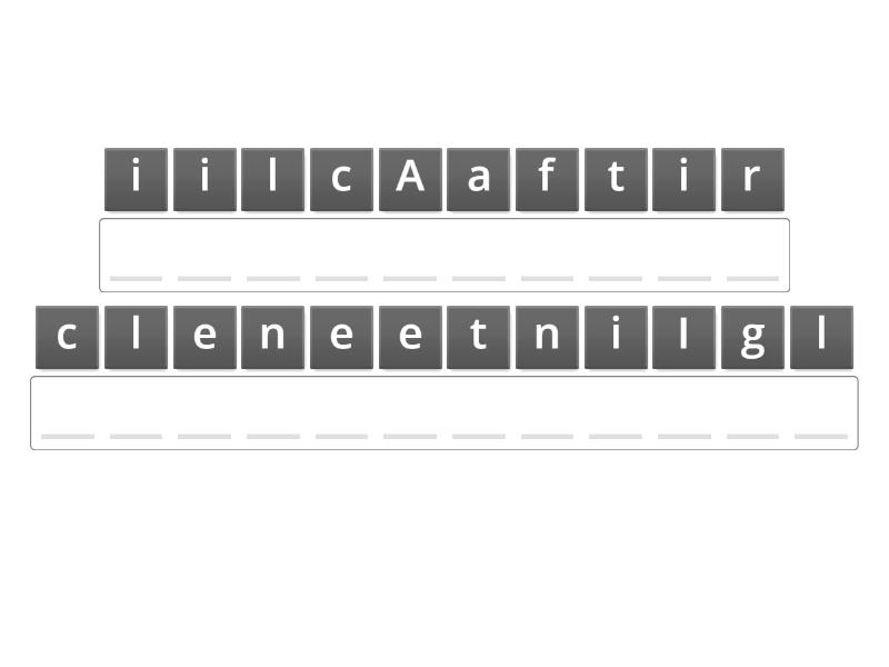 Class Activity #2 Order the Words in the correct form - Anagrama