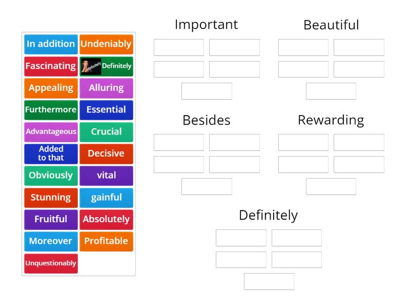 Word groups - Group sort