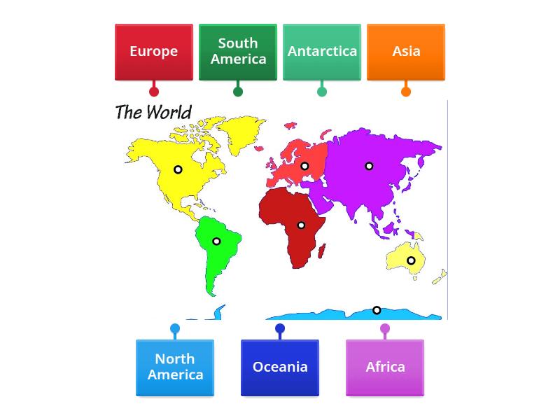 Continents - Labelled diagram