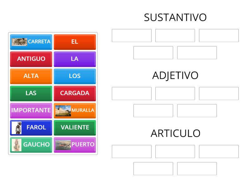 ARTICULO-SUSTANTIVO-ADJETIVO. - Group sort
