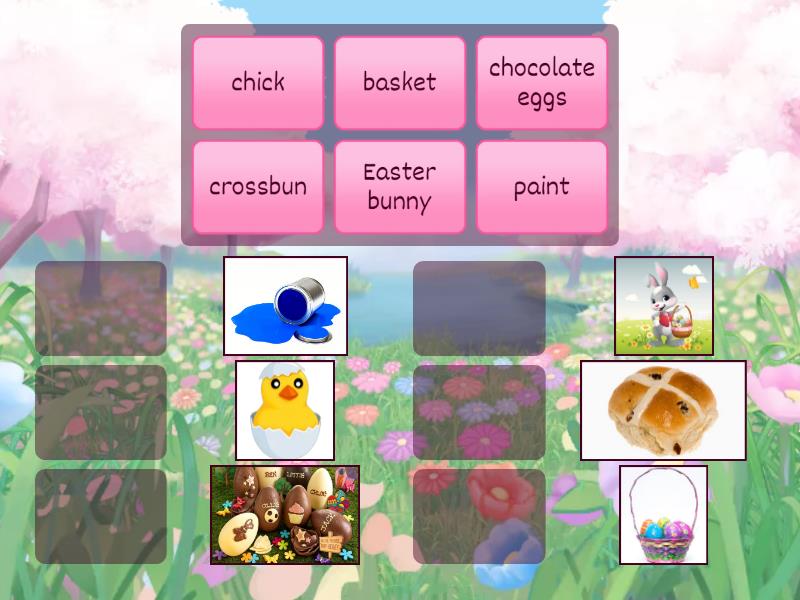 Easter words sorting - Une las parejas