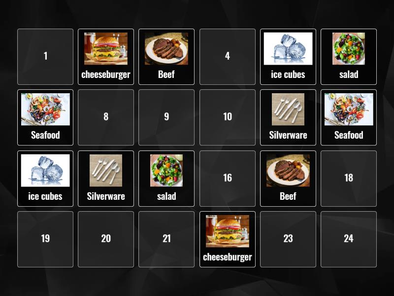 Restaurant pairs! - Matching pairs