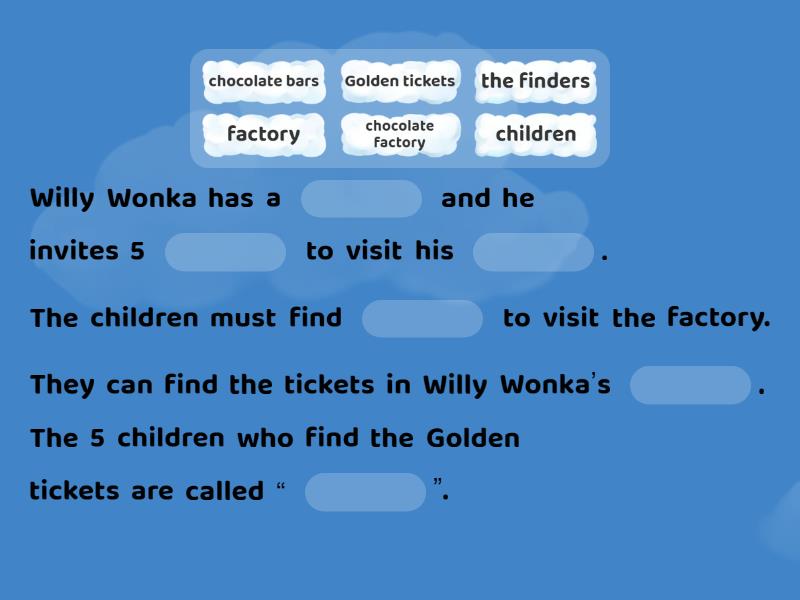 Charlie and the chocolate factory. - Complete the sentence
