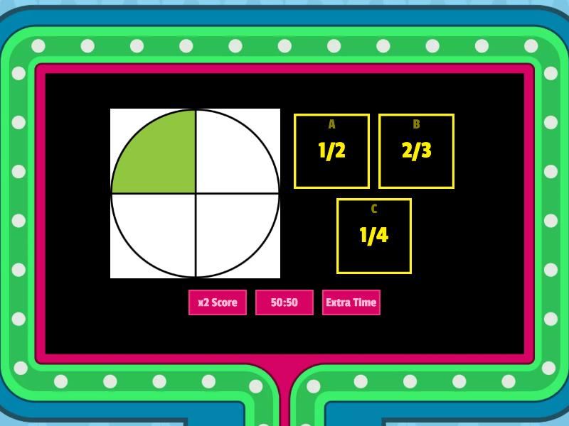 Fractions - Gameshow quiz