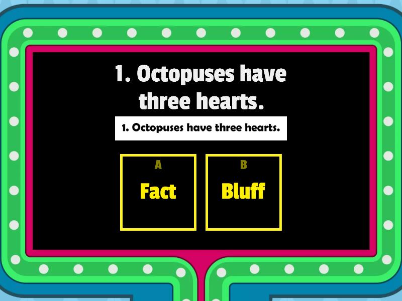 Fact or Bluff Activity - Gameshow quiz