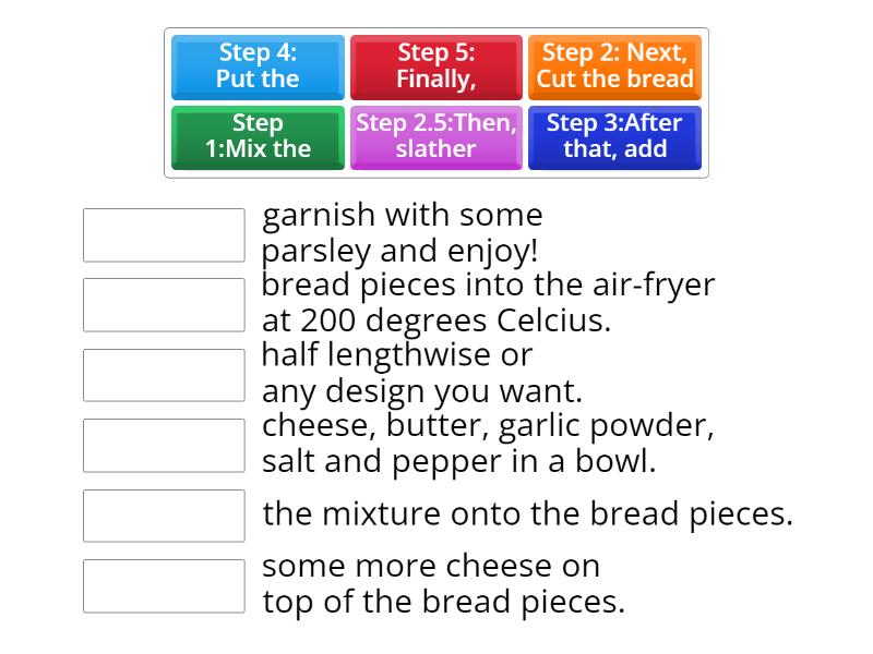 How to make Cheesy Garlic Bread - Match up