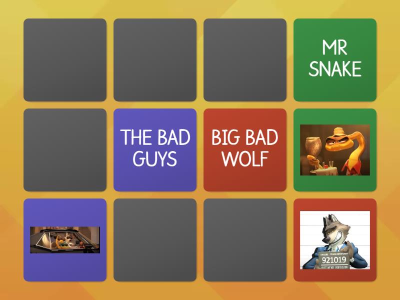 "THE BAD GUYS" - - Matching pairs