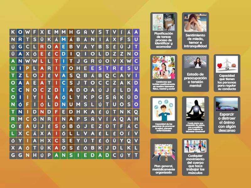sopa de letras manejo de terminos - Wordsearch