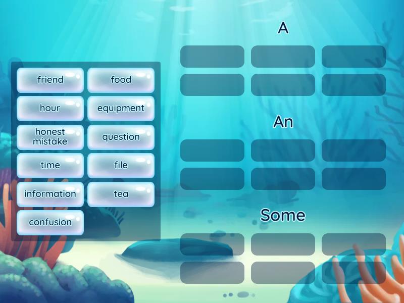 Determiners Set 1 - Group sort