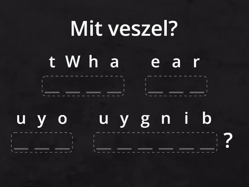 Present Continuous (1.b) - Anagrama