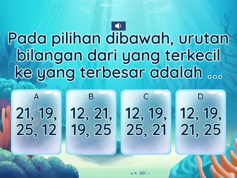 Soal Kuis Matematika Kelas 2 SD Materi Perbandingan Bilangan - Quiz