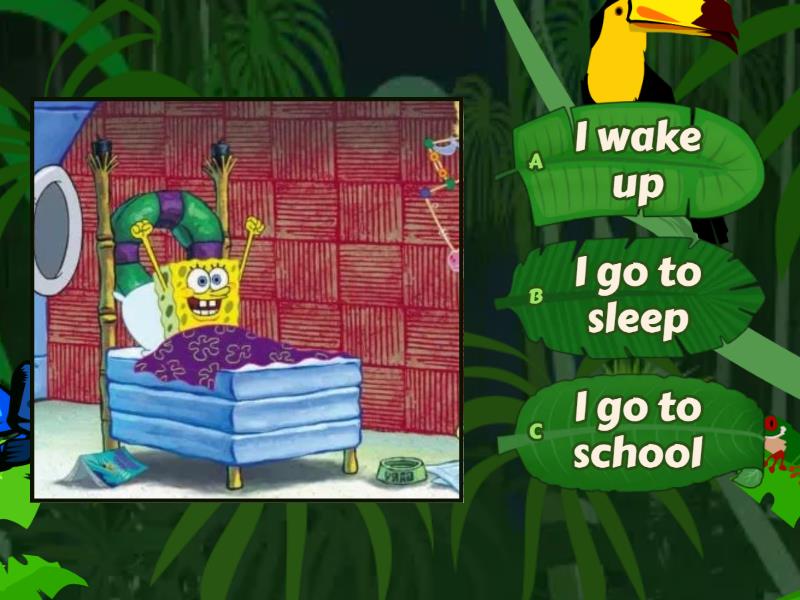 Daily routine Sponge Bob - Quiz
