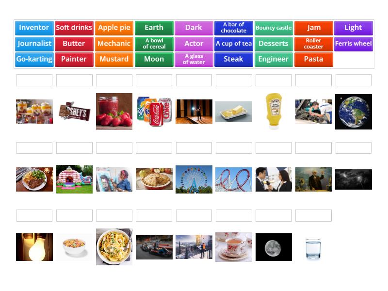Review D3 - Units 5, 6 and 7: Vocabulary - Match up