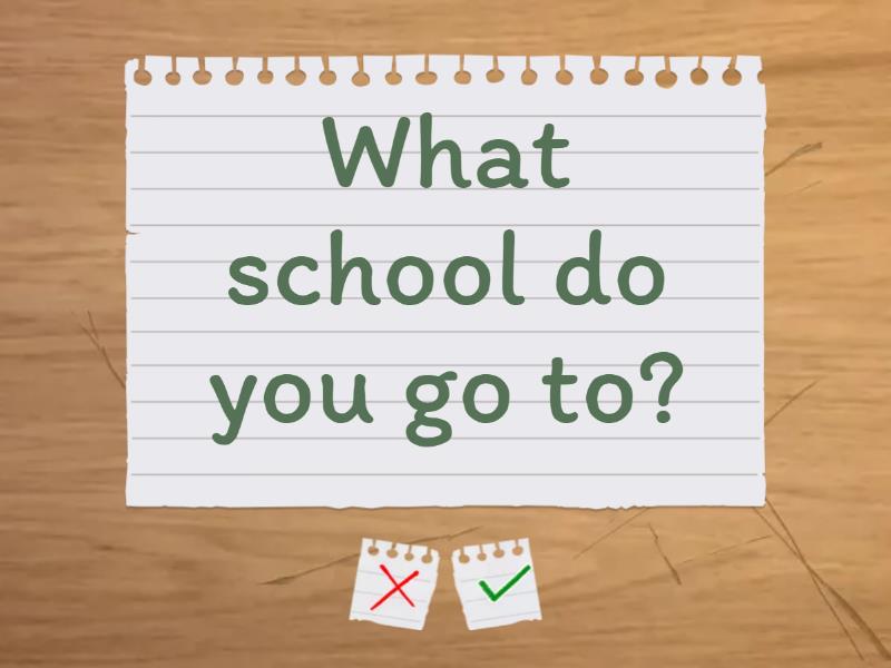 Questions "School life" - Flash cards