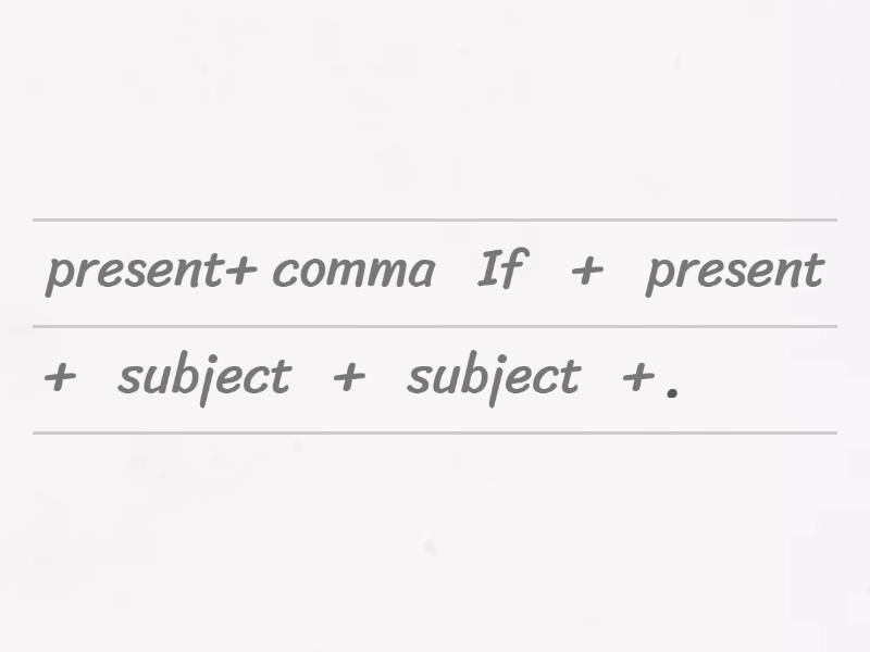 Zero First Second Conditional Reordenar 1971