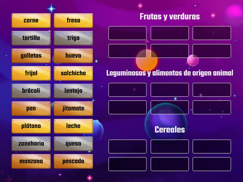 El plato del bien comer - Group sort