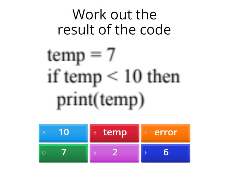 Python Outputs - Quiz