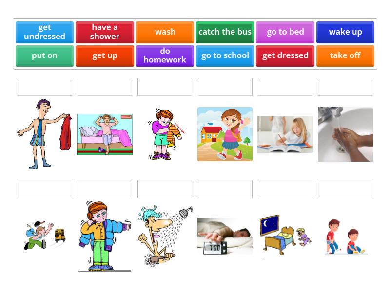 Kid's Box 3 Unit 3 Routines - Match up