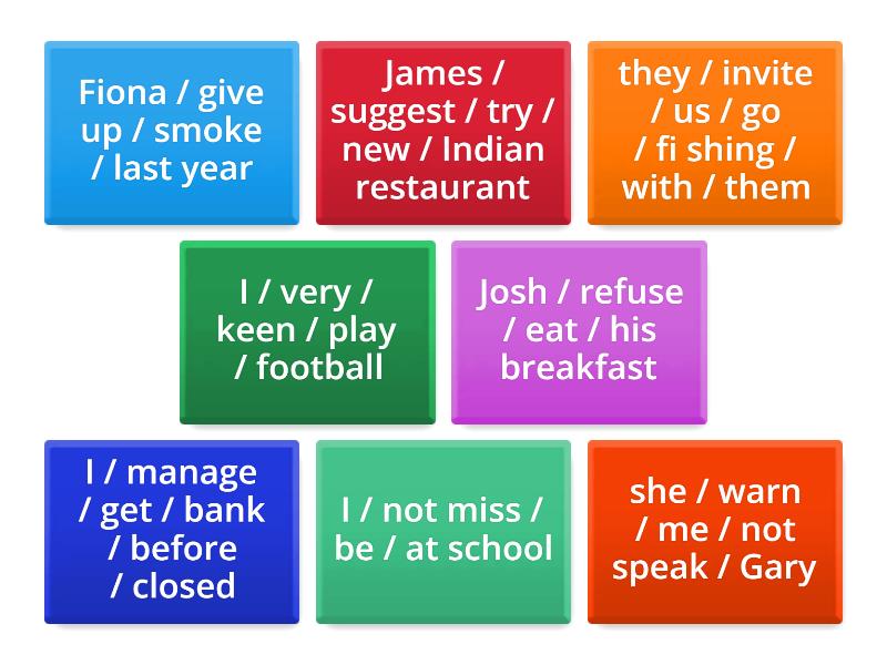 SO B1 U10 Use the prompts to make sentences. - Flip tiles