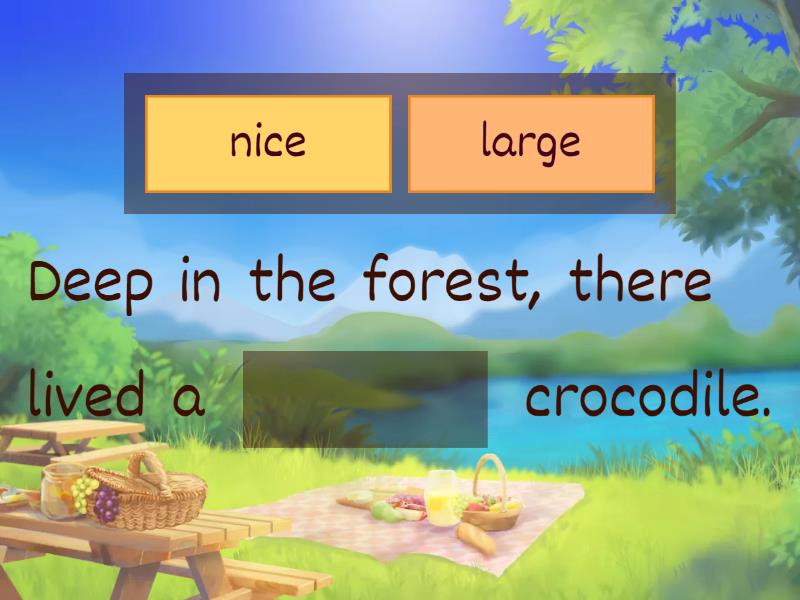 The Selfish crocodile: Vocabulary practice - Complete the sentence