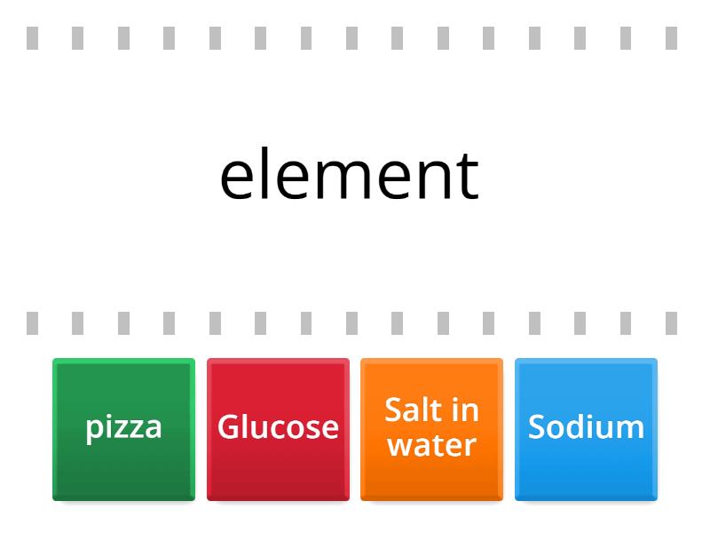 Pure substance and mixture - Find the match