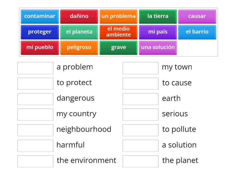 Y9 Spa word a day wk 31 & 32 - Match up