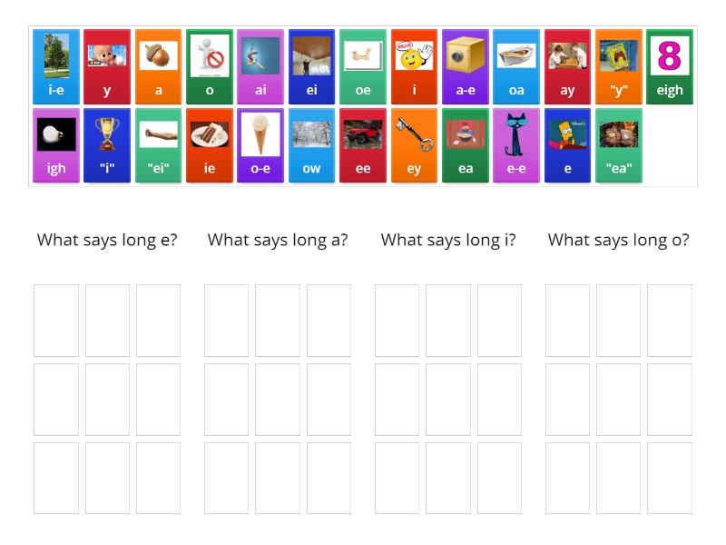 Vowel Team Sort - Group sort