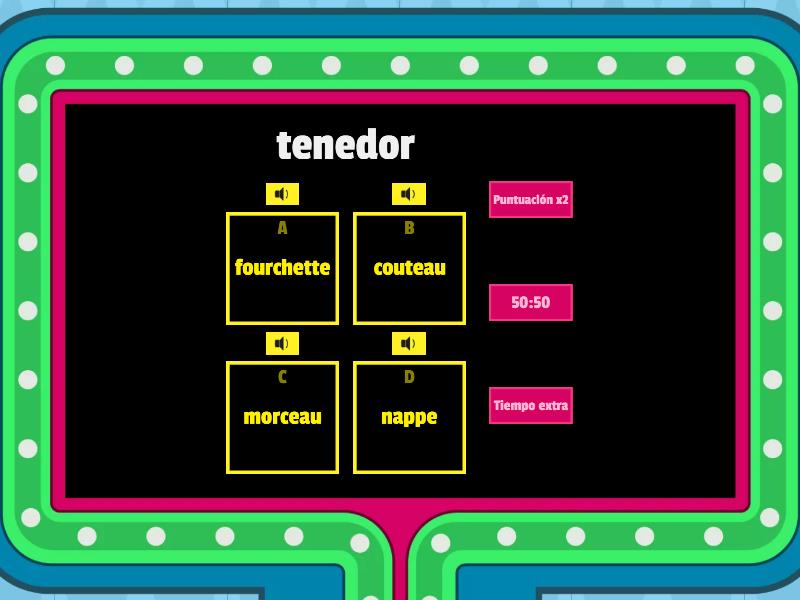 La nourriture 3 * - Gameshow quiz