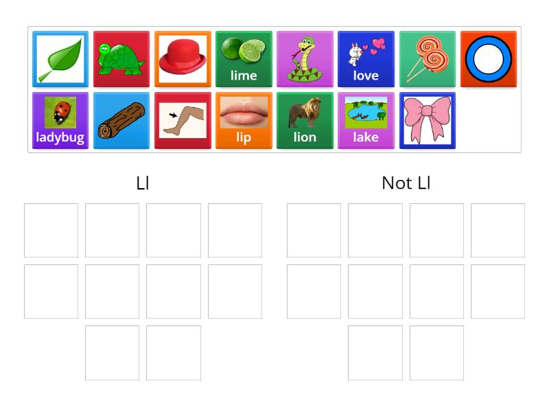 Letter L kg1 - Group sort