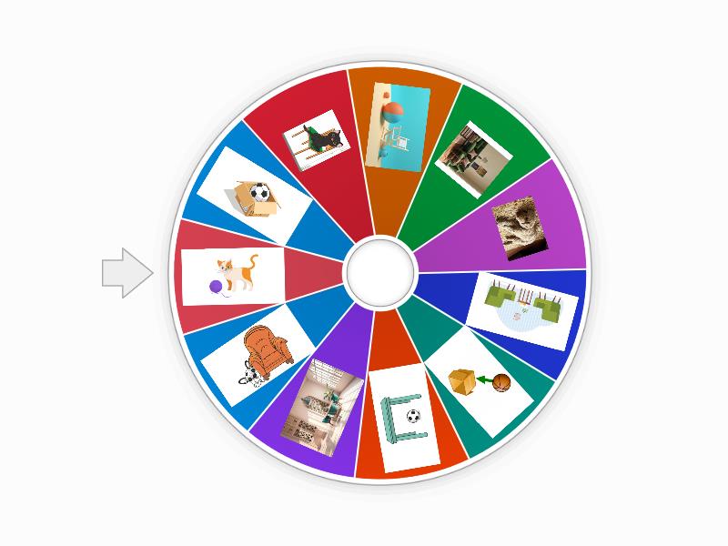 prepositions of place 5th form - Spin the wheel