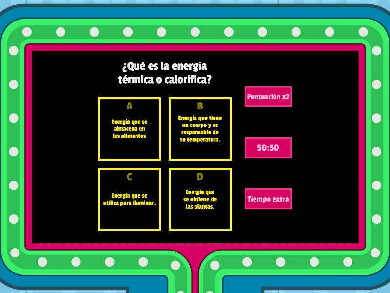 Transferencia de calor 2 - Gameshow quiz