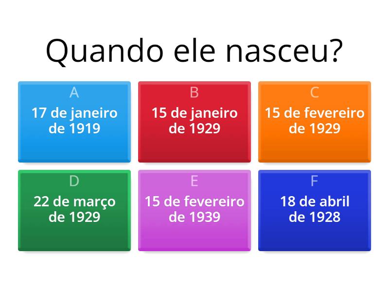 Martin Luther King - Questionário