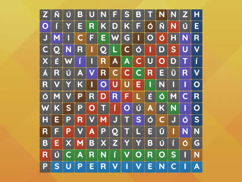 Funciones vitales de los seres vivos - Sopa de letras