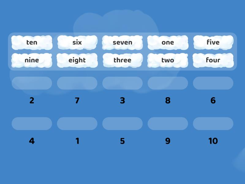 numbers in english - Match up