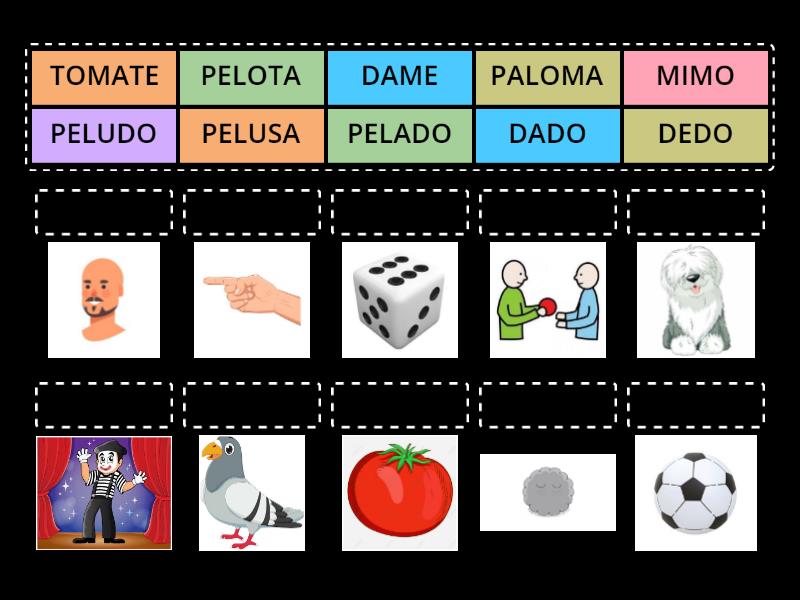 Lectura palabras con M L S P T D - Match up