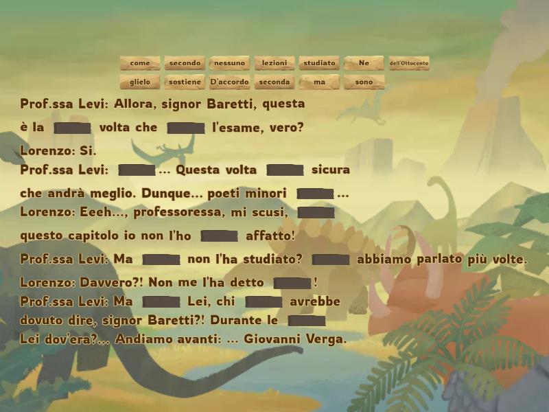 B1. Lezione 1. Leggete il dialogo tra Lorenzo e la professoressa ...