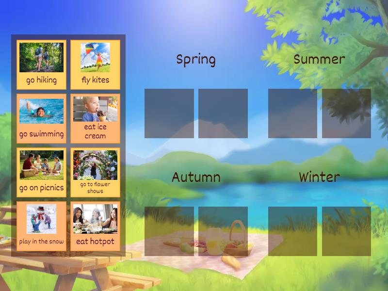 seasonal activities - Group sort