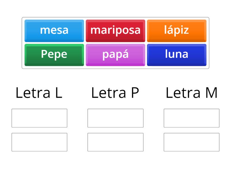 LetraS L-P-M - Group sort