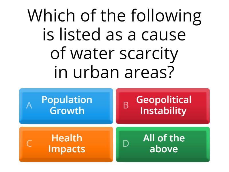 Water Scarcity - Quiz