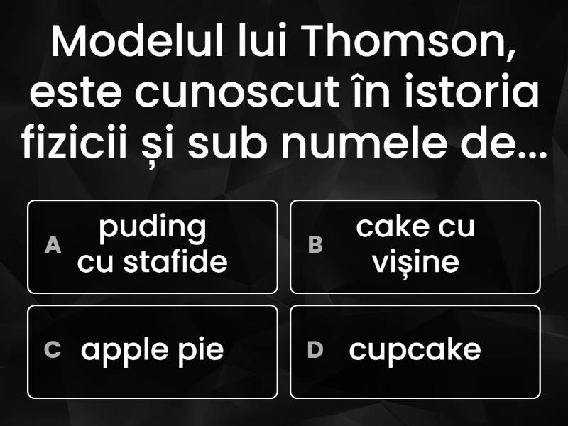 Experimentul lui Rutherford. Modelul planetar al atomului - Quiz