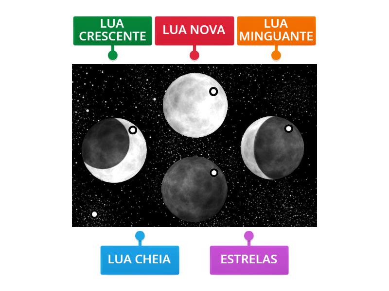 Fases da LUA! - Labelled diagram