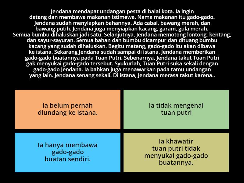 Quiz Pemantapan Literasi Siswa 1 - Cuestionario