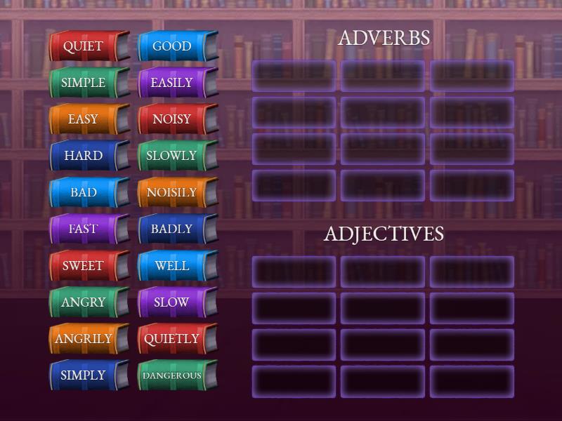 Adjectives and Adverbs 1 - Group sort