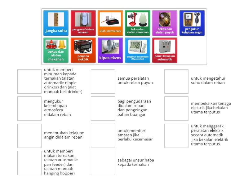 keperluan peralatan penternakan - Match up