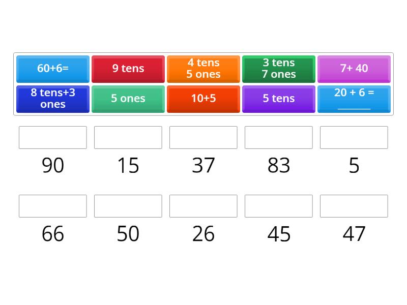 Place Value-Expanded Form - Match up