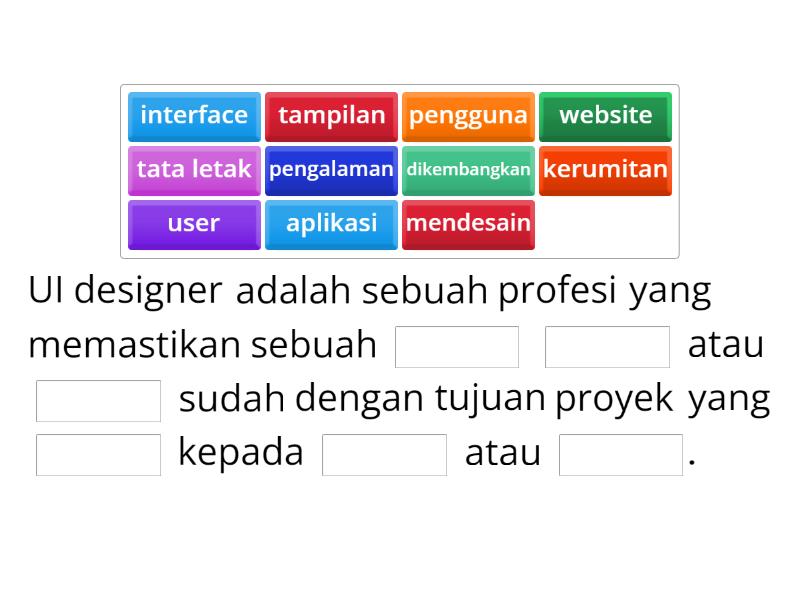 UI/UX Design - Complete the sentence