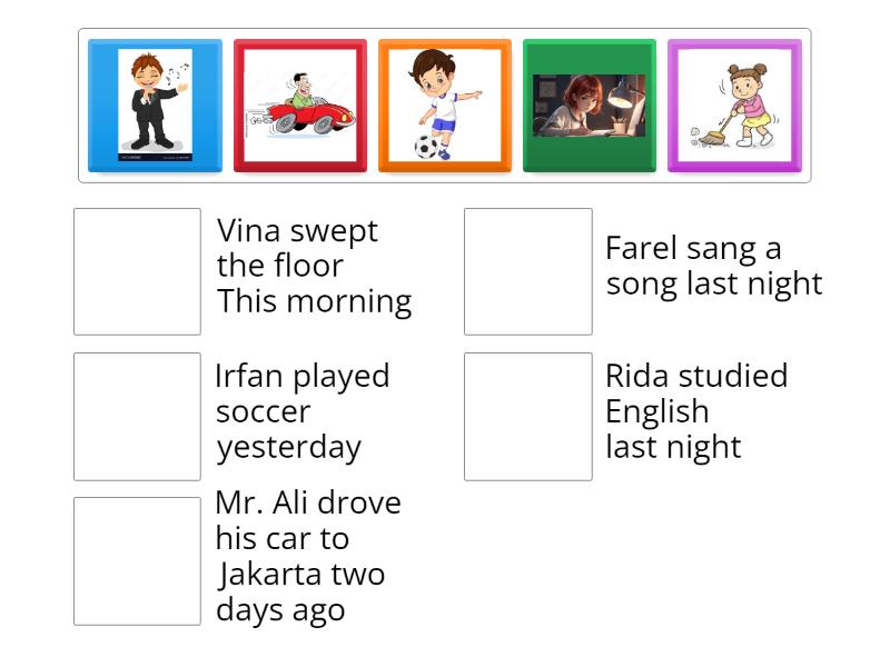 Simple Past Tense - Match up