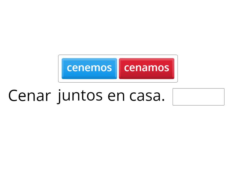 Nosotros Commands vocabulario verbos - Complete the sentence