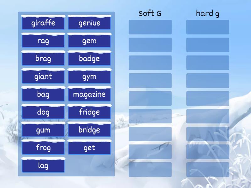 Soft g and Hard g - Group sort